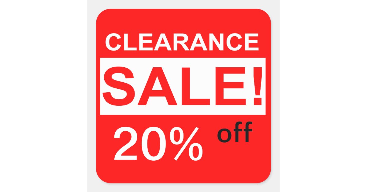 custom clearance sale stickers | Zazzle