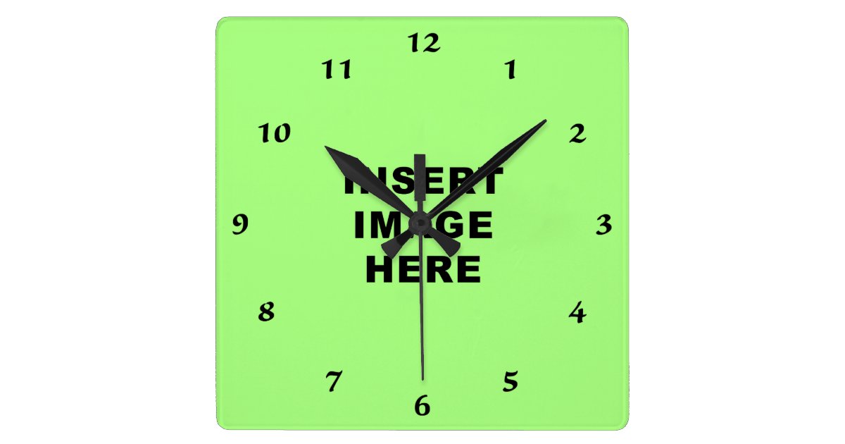 Custom Clock Template Black Calligraphy Numbers | Zazzle.com