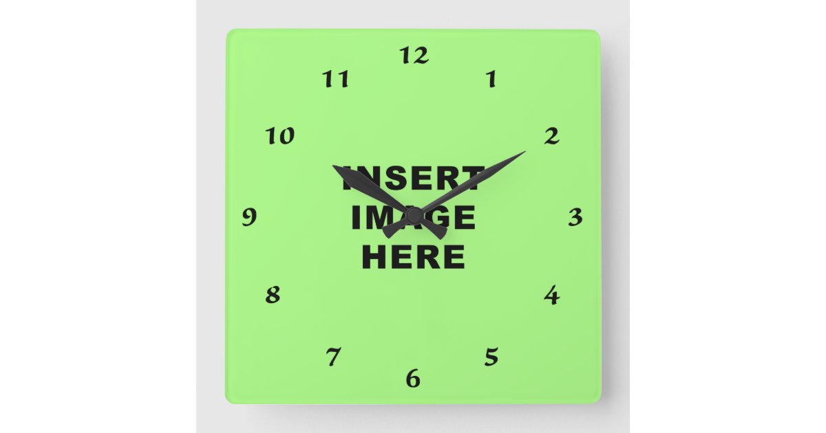 Custom Clock Template Black Calligraphy Numbers | Zazzle