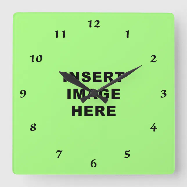 Custom Clock Template Black Calligraphy Numbers | Zazzle