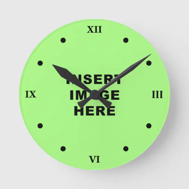 Custom Clock Template Black Roman Numerals | Zazzle