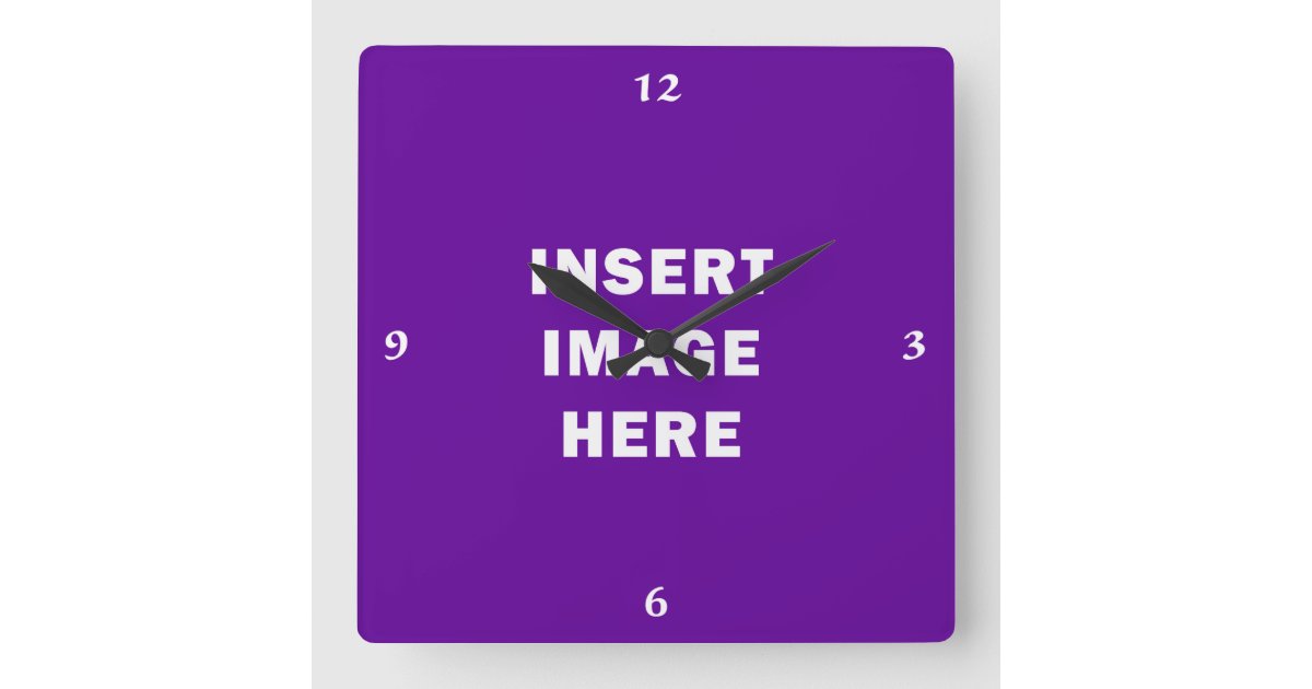 Custom Clock Template White Calligraphy Numbers | Zazzle