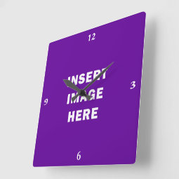 Custom Clock Template White Calligraphy Numbers | Zazzle