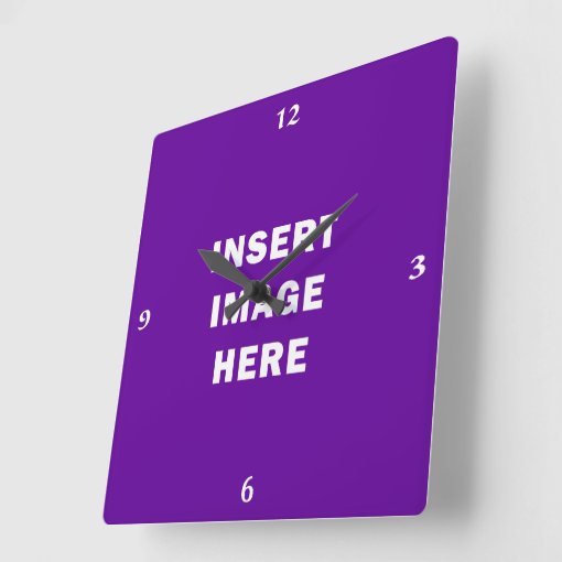 Custom Clock Template White Calligraphy Numbers | Zazzle