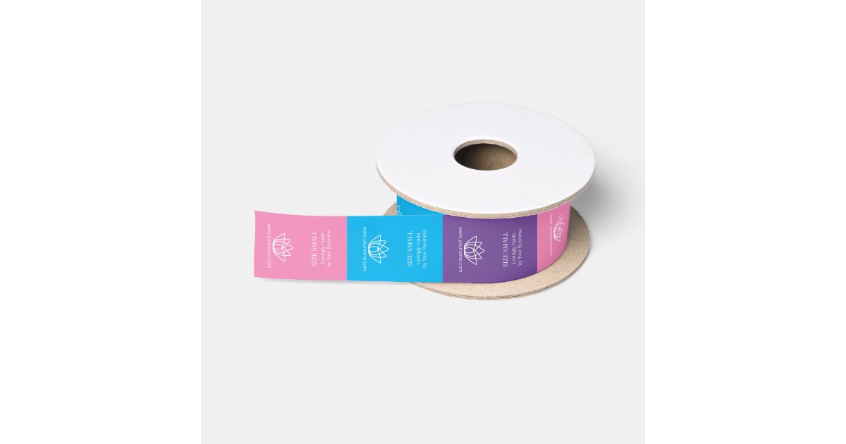 Custom clothing garment product labels multi color satin ribbon | Zazzle