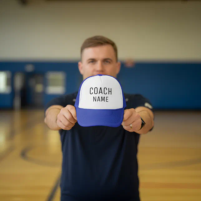 Custom Coach Name Hat | Zazzle