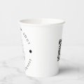 Custom Coffee Shop Add Your Logo Modern Minimalist Paper Cups | Zazzle