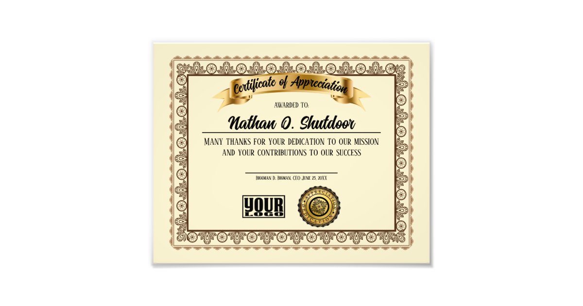 Custom color 20 year employment service award photo print | Zazzle