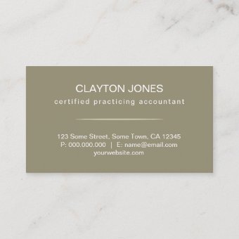 Custom Color Accounting Numbers Modern Accountant Business Card | Zazzle