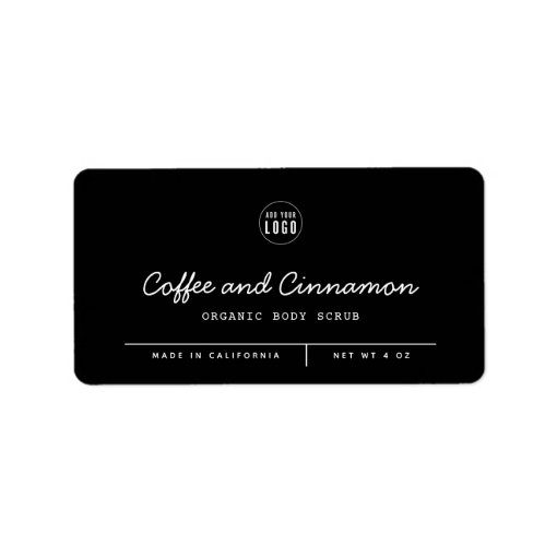 Custom Color Add Logo Script Lines Product Label | Zazzle