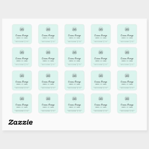 Custom Color Add Logo Script Lines Product Label | Zazzle