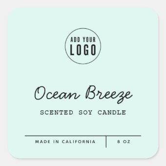 Custom Color Add Logo Script Lines Product Label | Zazzle