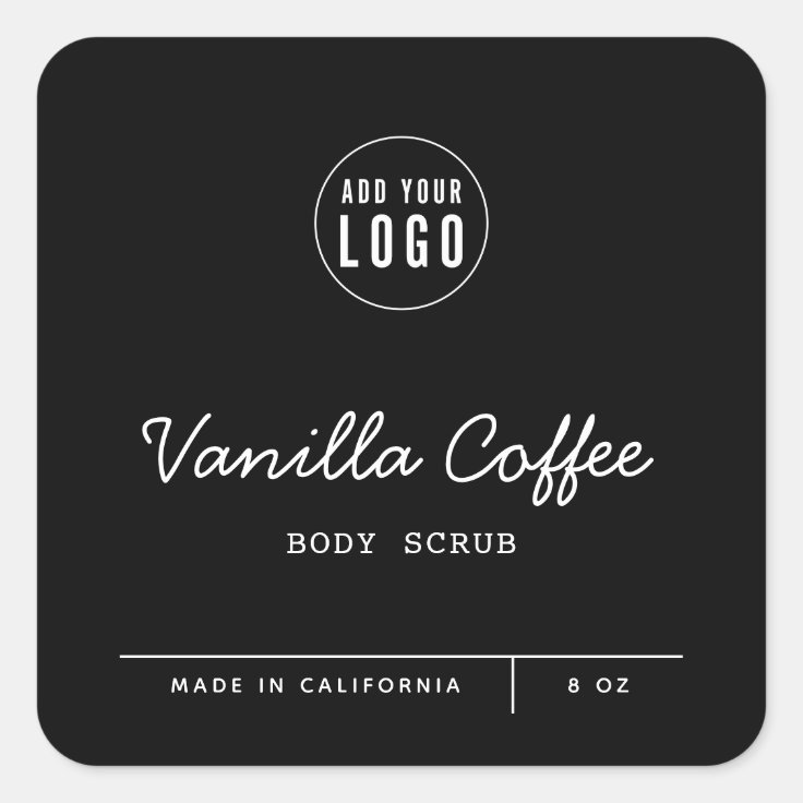 Custom Color Add Logo Script Lines Product Label | Zazzle