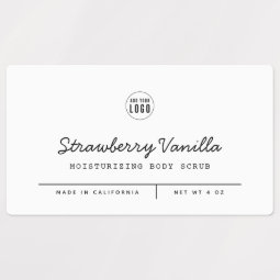 Custom Color Add Logo Script Lines Product Labels | Zazzle