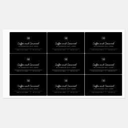 Custom Color Add Logo Script Lines Product Labels | Zazzle