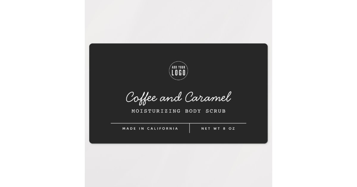 Custom Color Add Logo Script Lines Product Labels | Zazzle