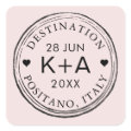 Custom Color and Text Airmail Stamp on a Sticker | Zazzle