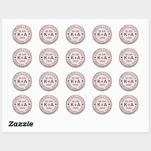 Custom Color and Text Airmail Stamp on a Sticker | Zazzle
