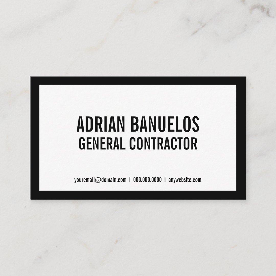 Custom Color Border Business Card | Zazzle