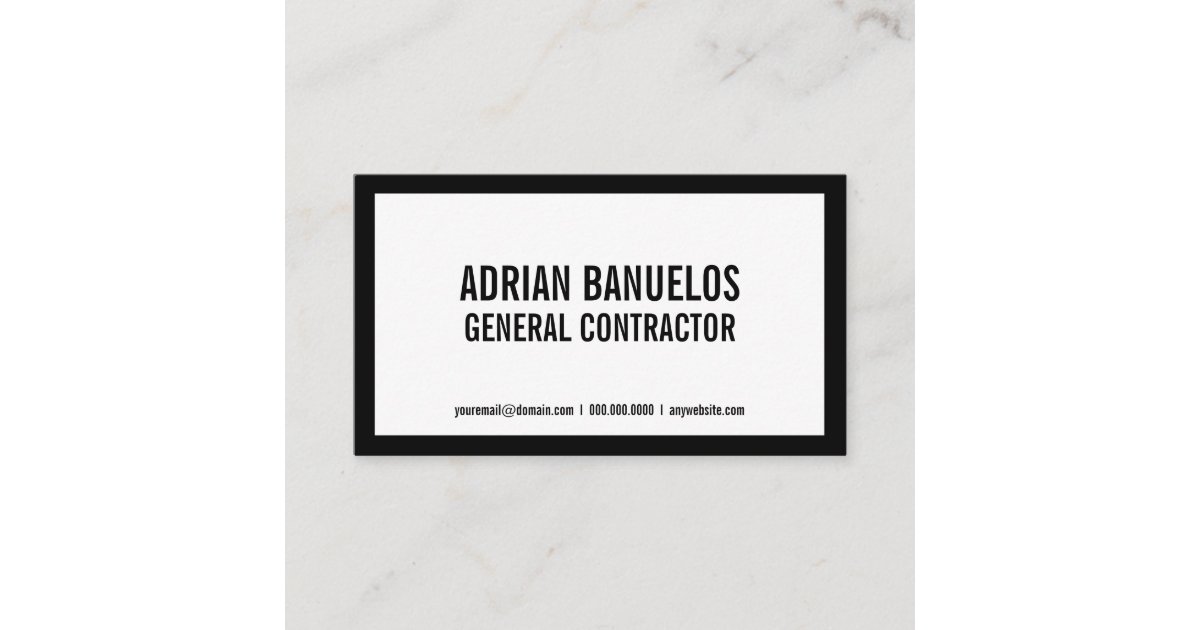 Custom Color Border Business Card | Zazzle