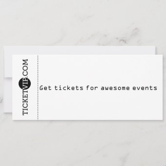 Custom Color Concert Ticket Party Invitation | Zazzle