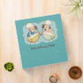 Custom color cute girl boy chef kids cookbook 3 ring binder | Zazzle