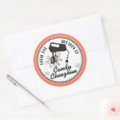 Custom color electric mixer from the kitchen of classic round sticker ...