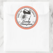 Custom color electric mixer from the kitchen of classic round sticker ...