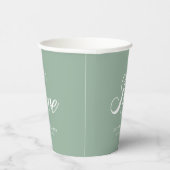 Custom Color Elegant Cursive Love Paper Cups | Zazzle