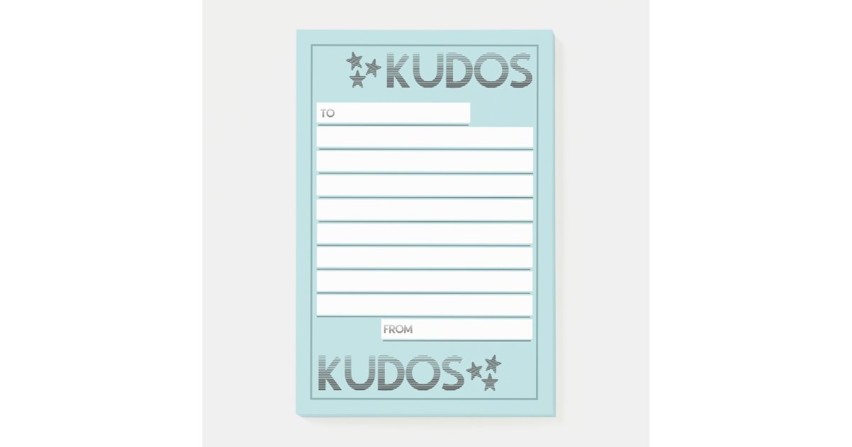 Custom color engagement kudos employee recognition post-it notes | Zazzle