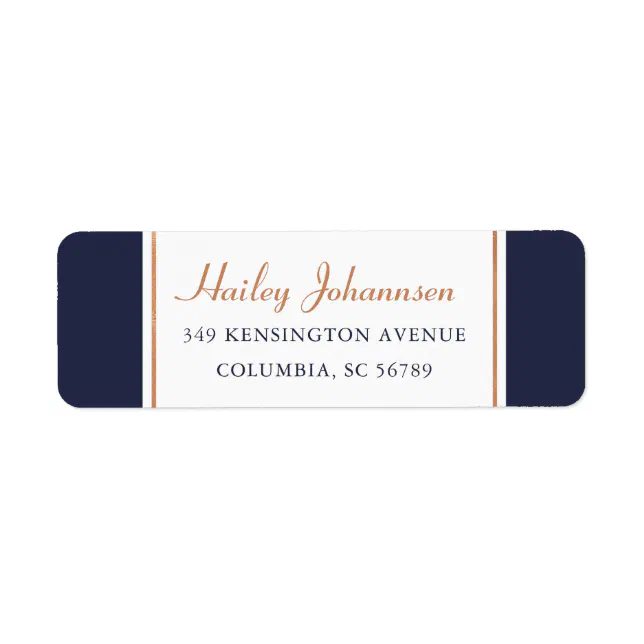 Custom Color Faux Foil Address Labels | Zazzle