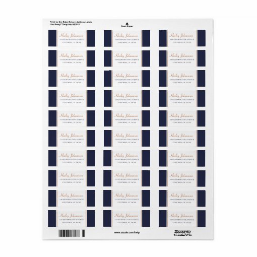 Custom Color Faux Foil Address Labels | Zazzle