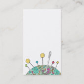 custom color hand drawn paisley sewing pincushion business card | Zazzle