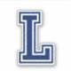 Custom color letter L sporty college font alphabet Sticker | Zazzle