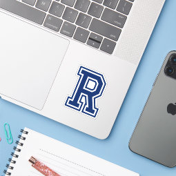 Custom color letter R sporty college font alphabet Sticker | Zazzle
