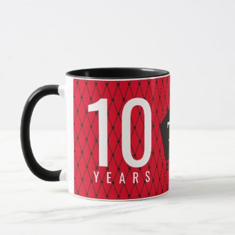 Custom color milestone employee anniversary gift mug | Zazzle