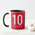 Custom color milestone employee anniversary gift mug | Zazzle