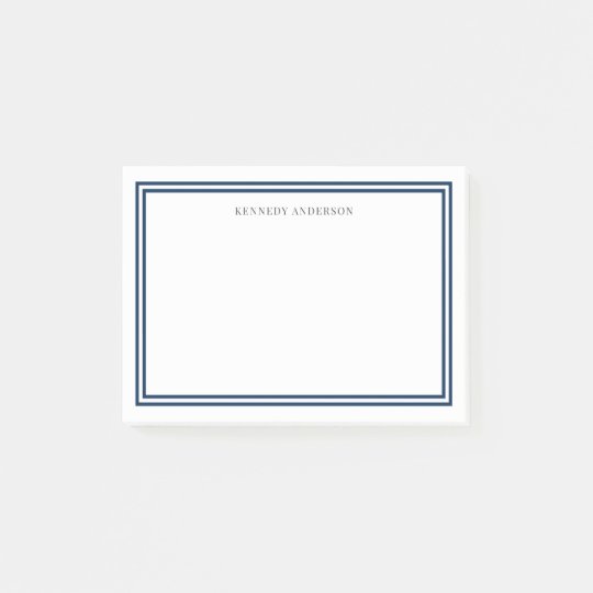 Custom Color Modern Classic Borders Personalized Post-it Notes | Zazzle.com