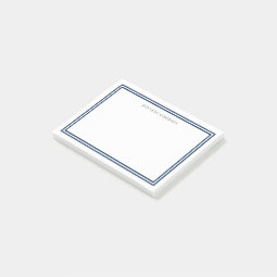 Custom Color Modern Classic Borders Personalized Post-it Notes | Zazzle