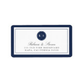 Custom Color Monogram Return Address Label | Zazzle