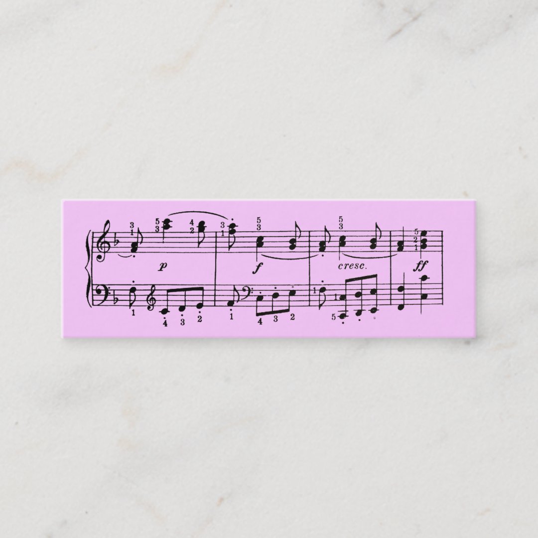 Custom Color Musical Notes Profile Card | Zazzle