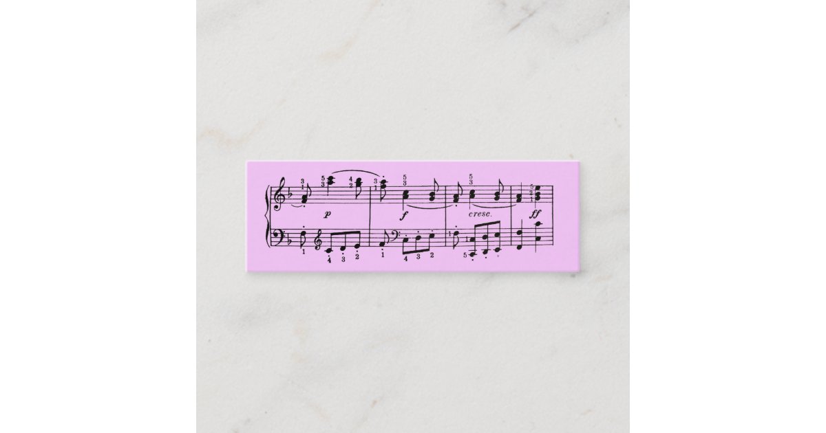 Custom Color Musical Notes Profile Card | Zazzle