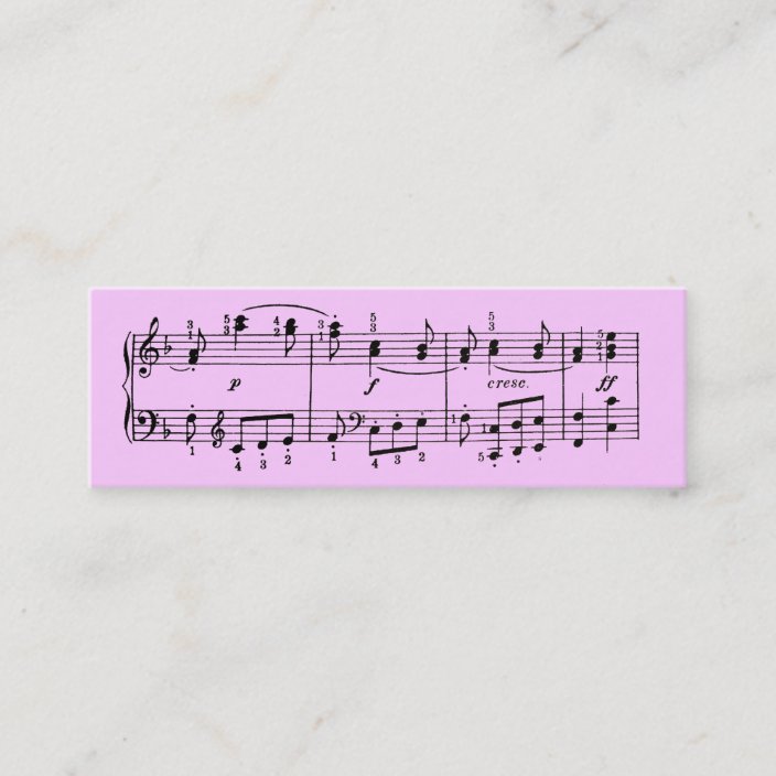 Custom Color Musical Notes Profile Card | Zazzle.com