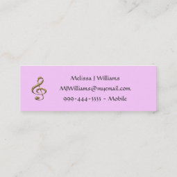 Custom Color Musical Notes Profile Card | Zazzle