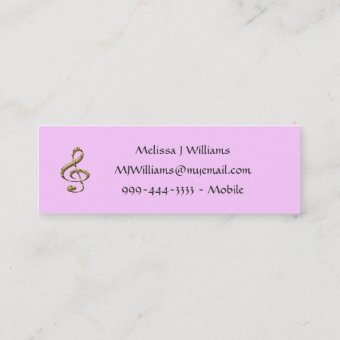 Custom Color Musical Notes Profile Card | Zazzle