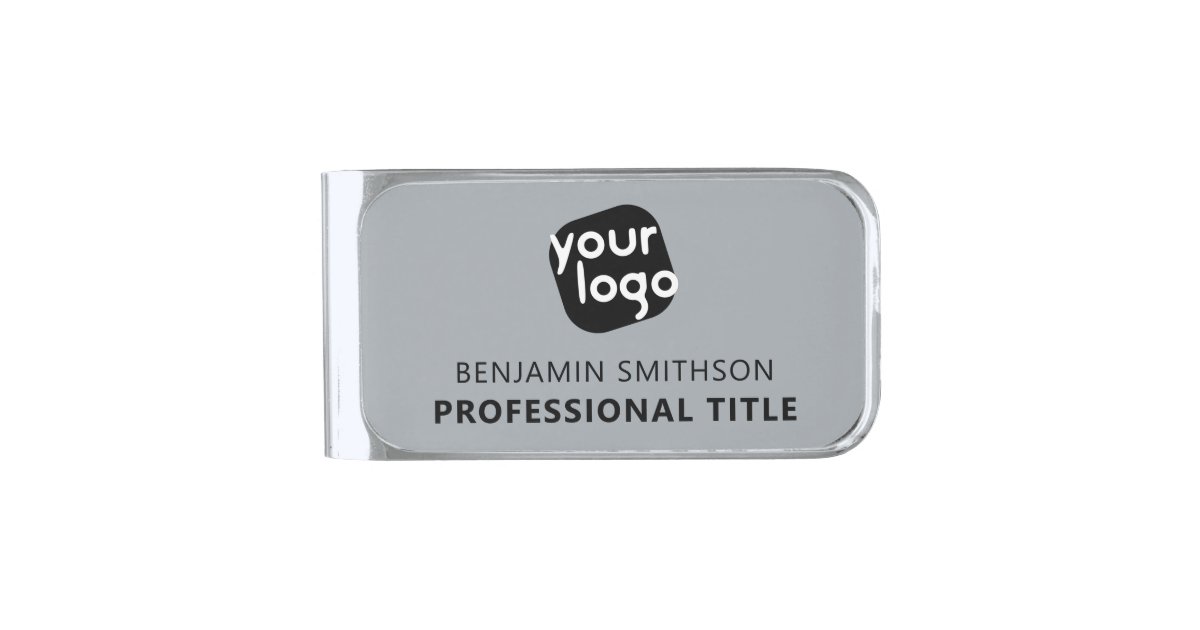 Custom Color Name Title Add Your Logo Here Branded Silver Finish Money ...