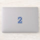 Custom color number two 2 sporty college font sticker | Zazzle