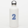 Custom color number two 2 sporty college font sticker | Zazzle
