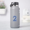 Custom color number two 2 sporty college font sticker | Zazzle