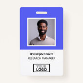 Custom Color Photo & Logo Corporate Employee Badge | Zazzle